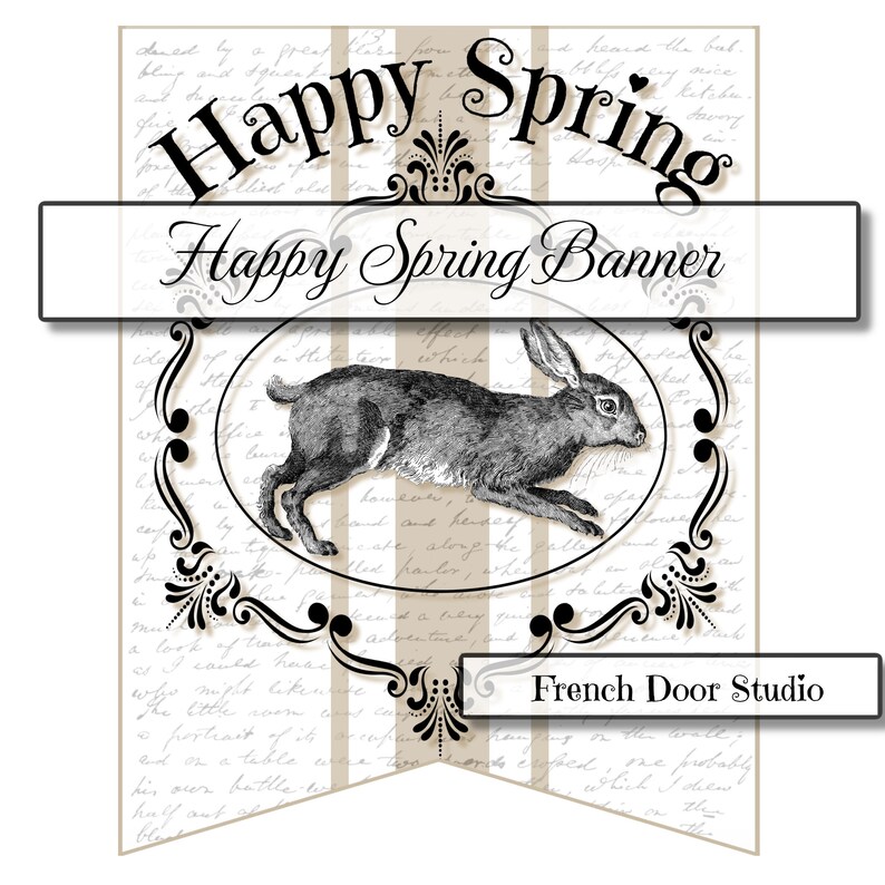 Happy Spring Banner Digital Printable - Etsy