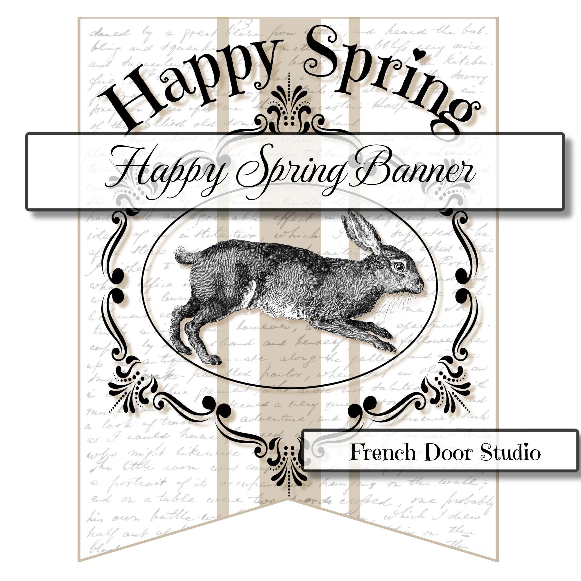 Happy Spring Banner Digital Printable - Etsy