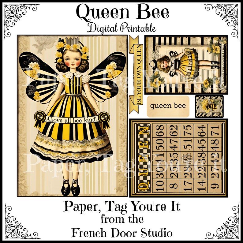 Queen Bee Digital Printable - Etsy