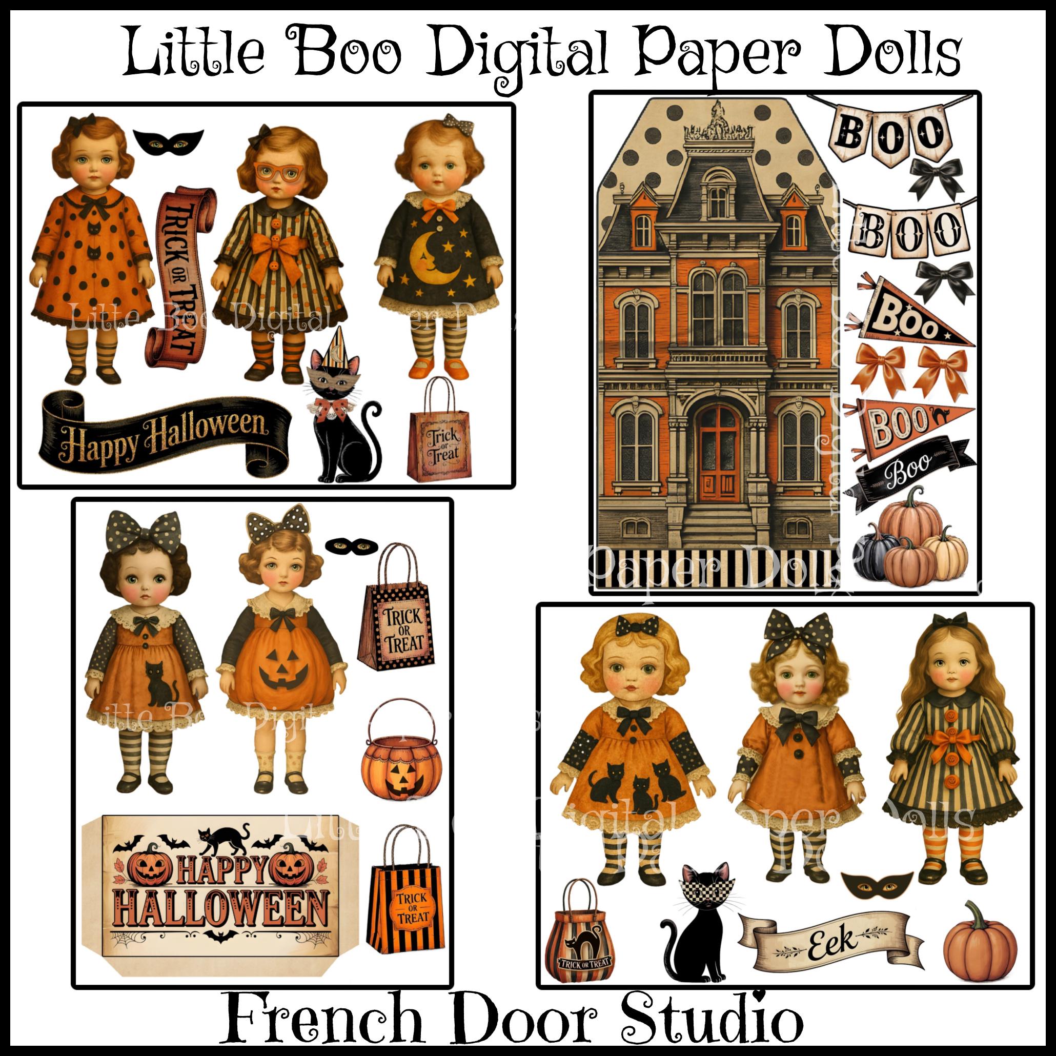 Little Boo Digital Paper Dolls Digital Images Click on "learn More ...