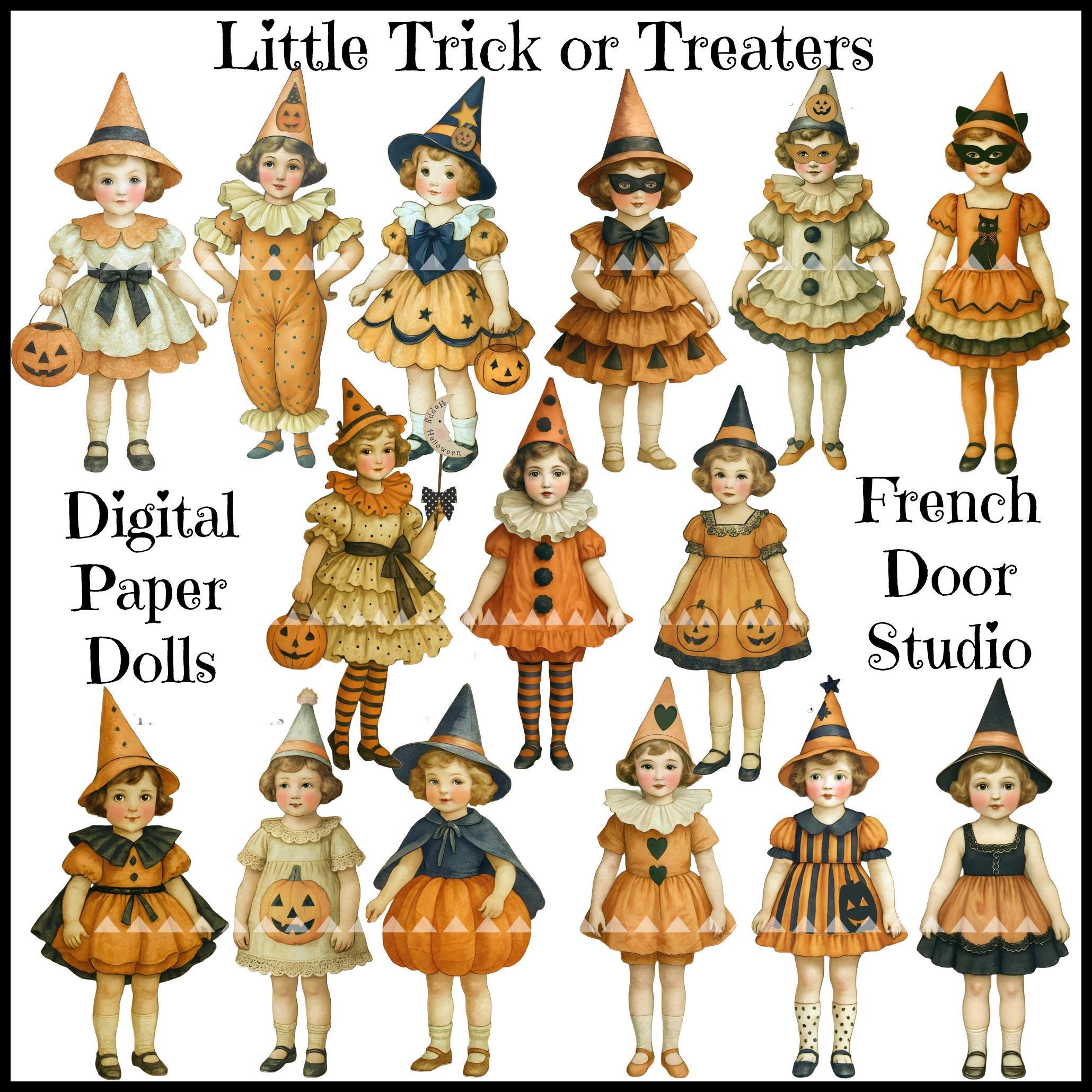 Little Trick or Treaters Digital Paper Dolls Click on "learn More About ...