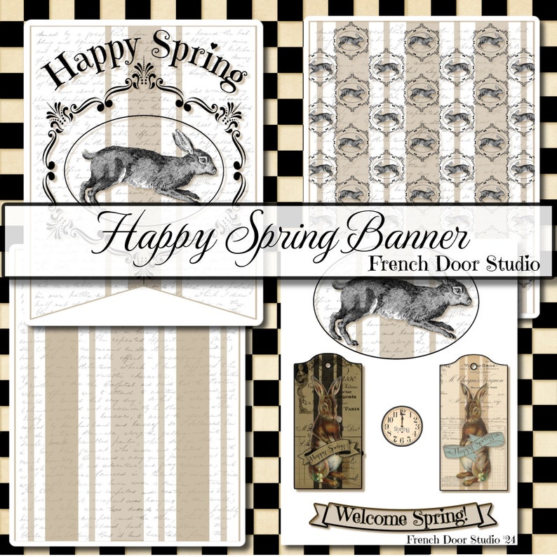 Happy Spring Banner Digital Printable - Etsy