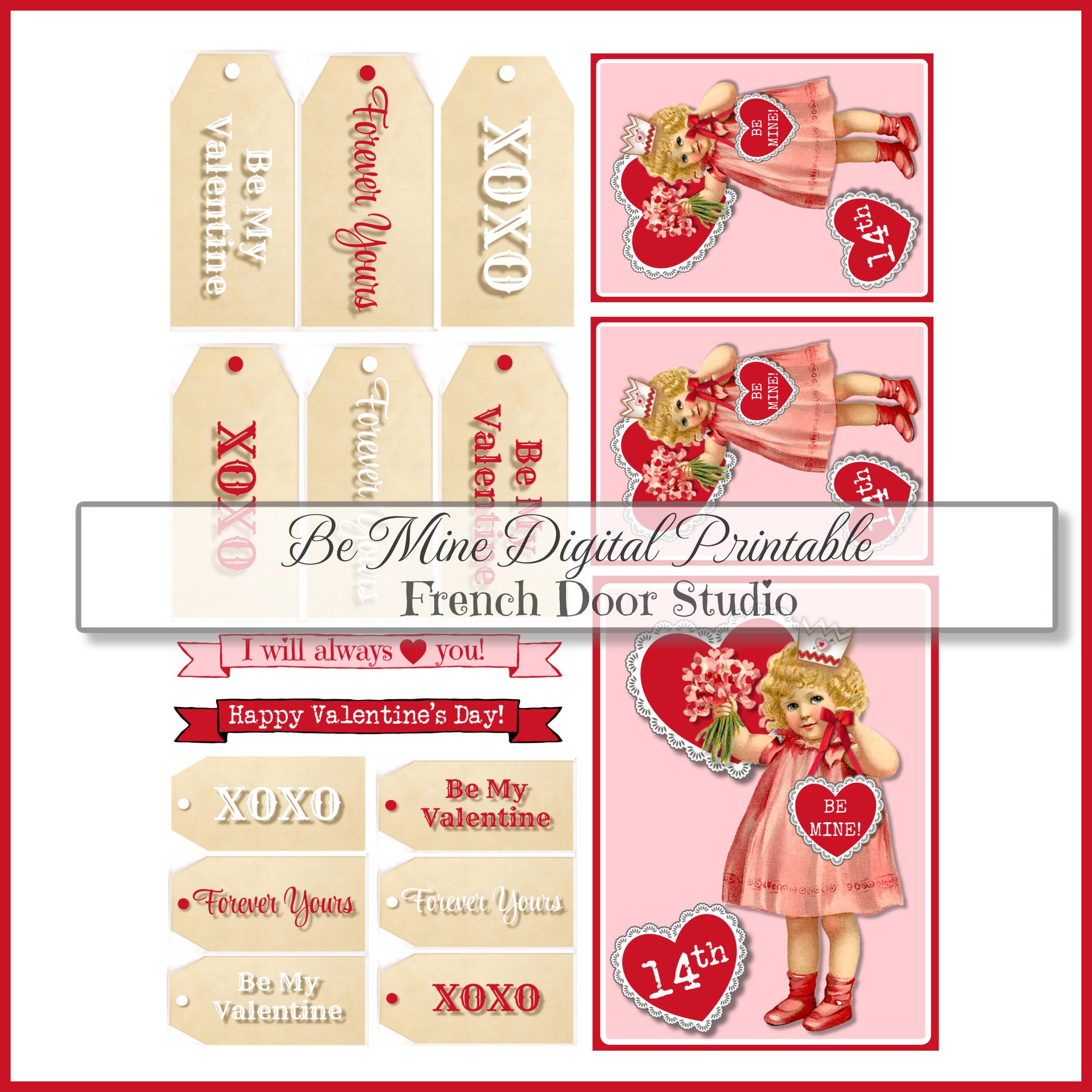Be Mine Digital Printable Click on "learn More About This Item" for a ...