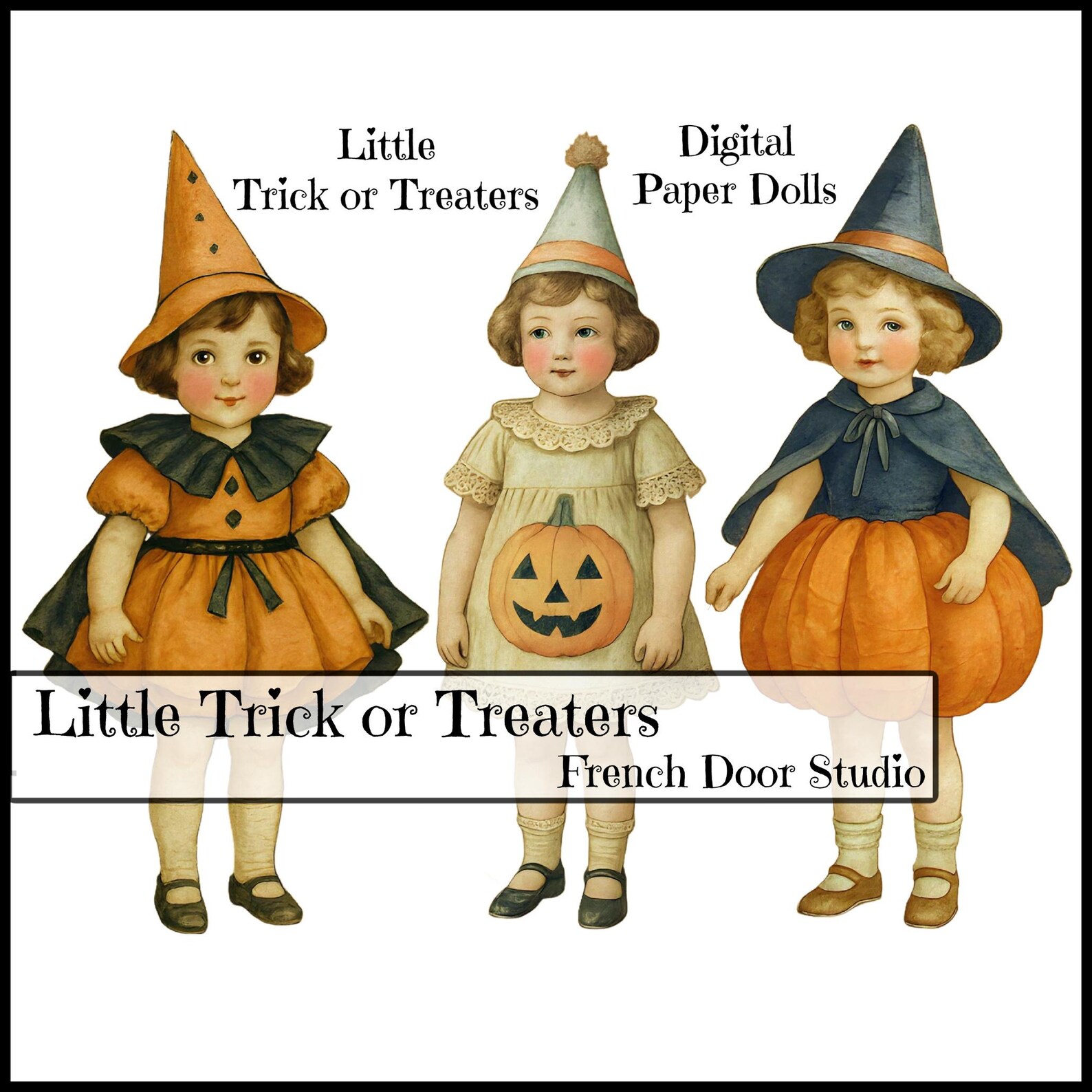 Little Trick or Treaters Digital Paper Dolls Click on "learn More About ...