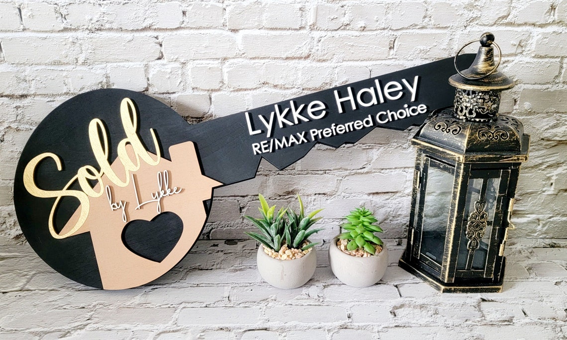 Realtor Sold Sign, Realtor Closing Custom, Sold Real Estate Agent Key ...