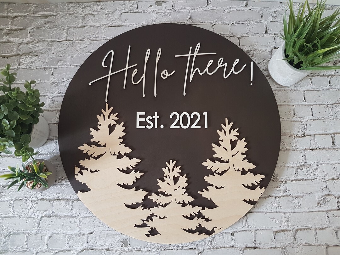 Family Name Round Wood Sign, Farmhouse Sign, Farmhouse Wall Decor ...