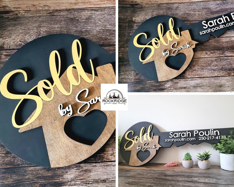 Realtor Sold Sign Realtor Closing Custom Sold Real Estate - Etsy