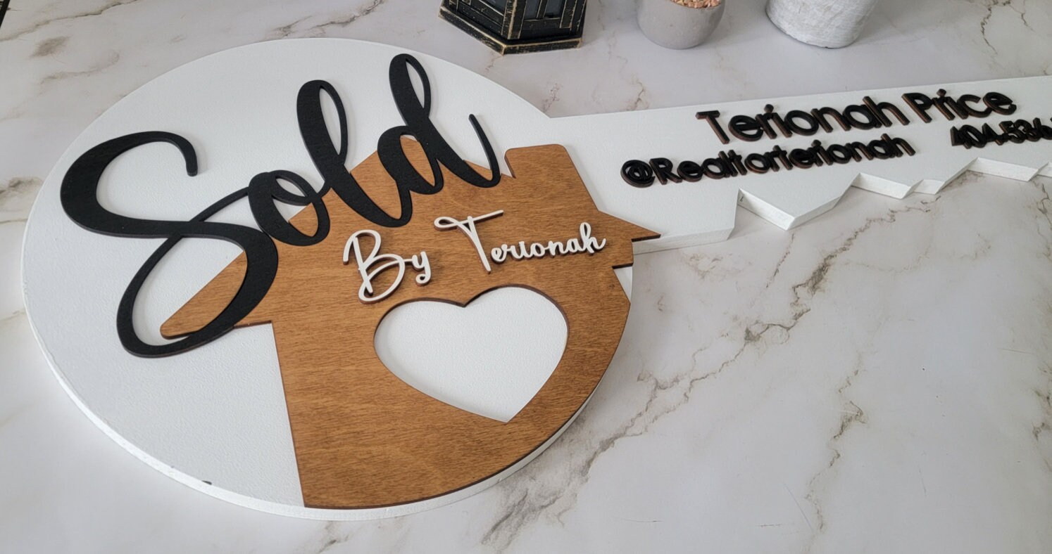 Realtor Sold Sign Realtor Closing Custom Sold Real Estate - Etsy