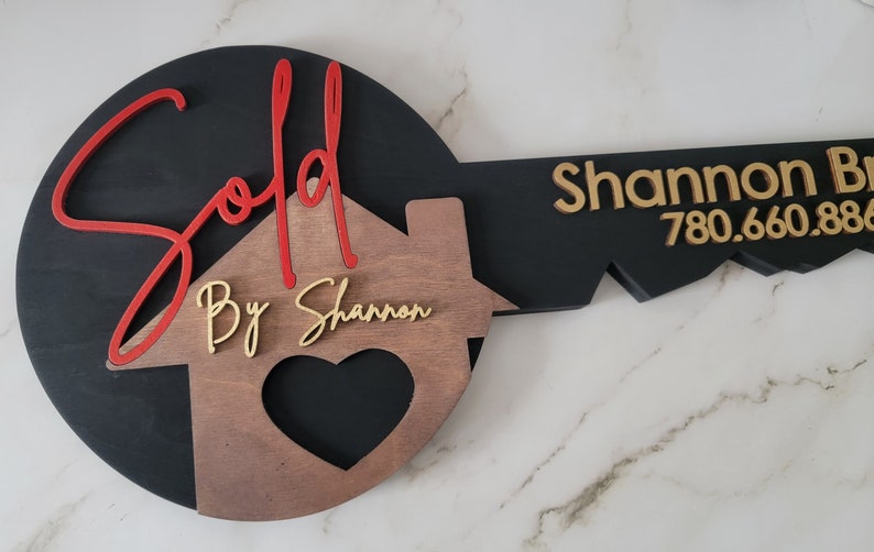 Realtor Sold Sign, Realtor Closing Custom, Sold Real Estate Agent Key ...