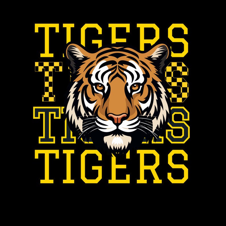 Tigers Mascot Png - Etsy