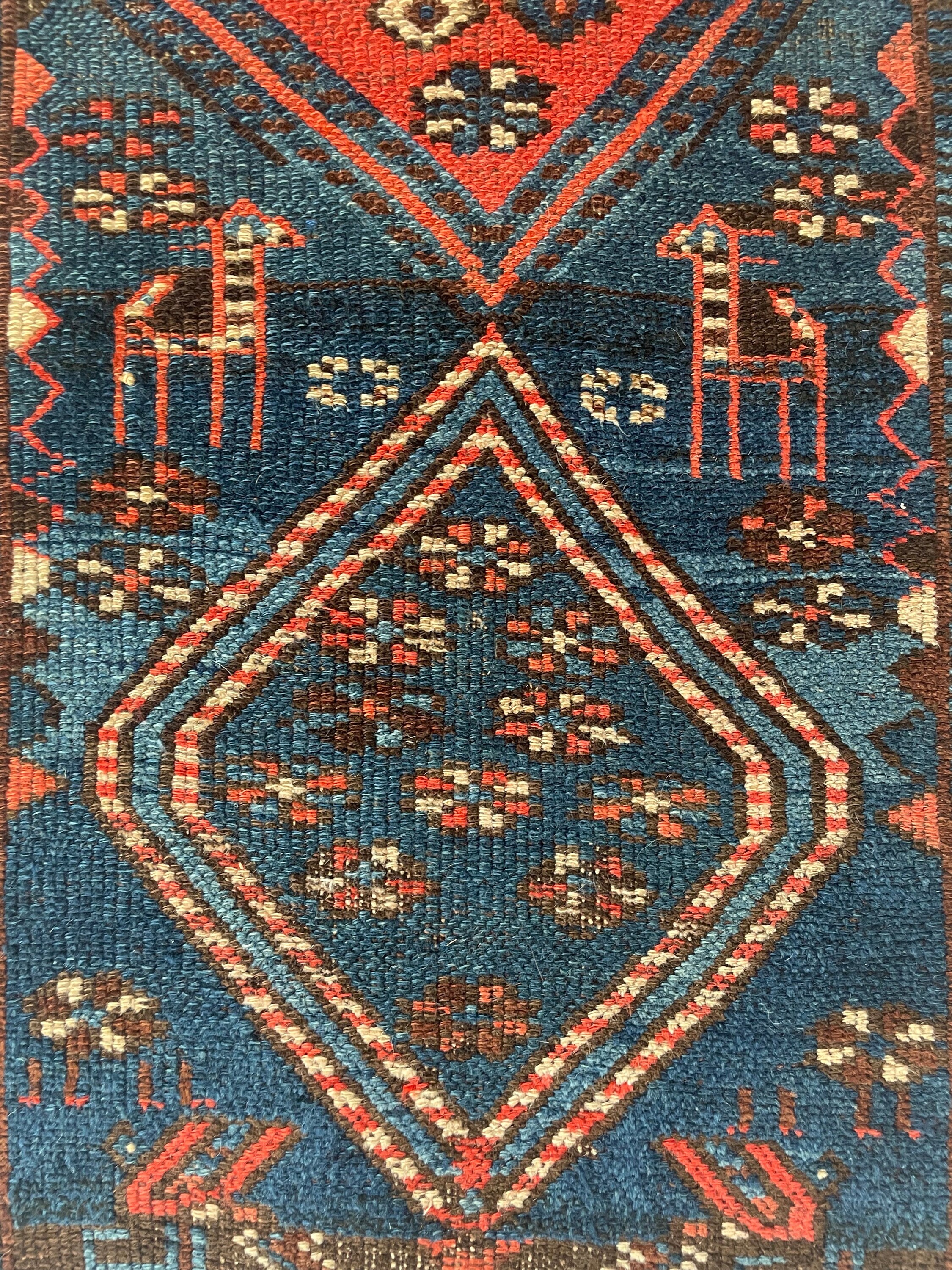 NAUTICAL Antique Runner With Charming Protective Animals | Wild Blues ...