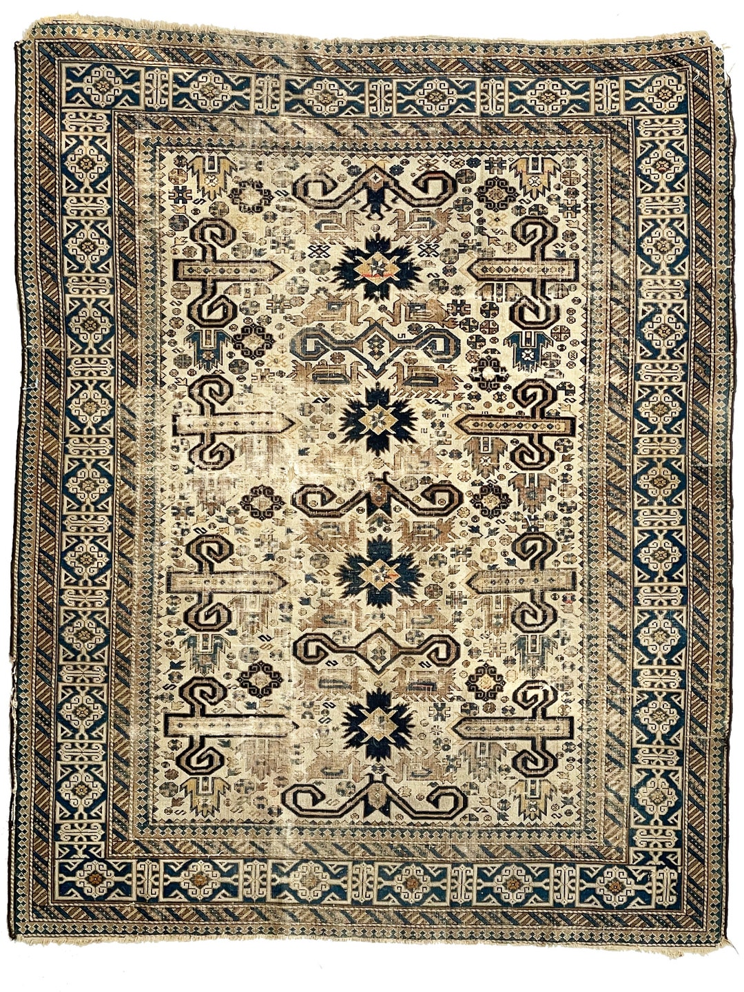 Super Fine Antique Caucasian Prepidil Rug | Gorgeous Drawing With ...