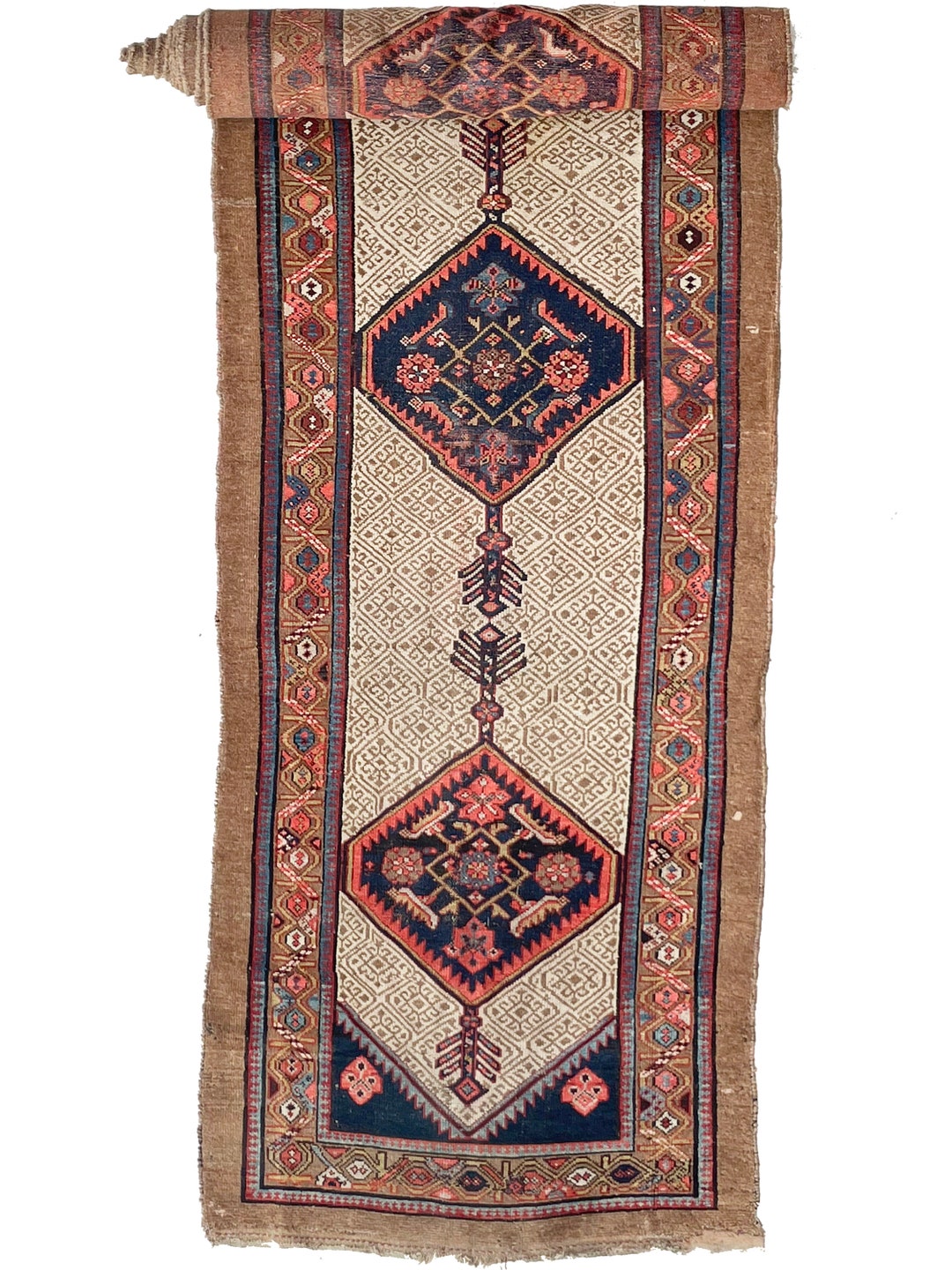 20 FOOT LONG Brilliant Raw Nomadic Camel Hair Antique Runner 3.6 X 20.7 ...
