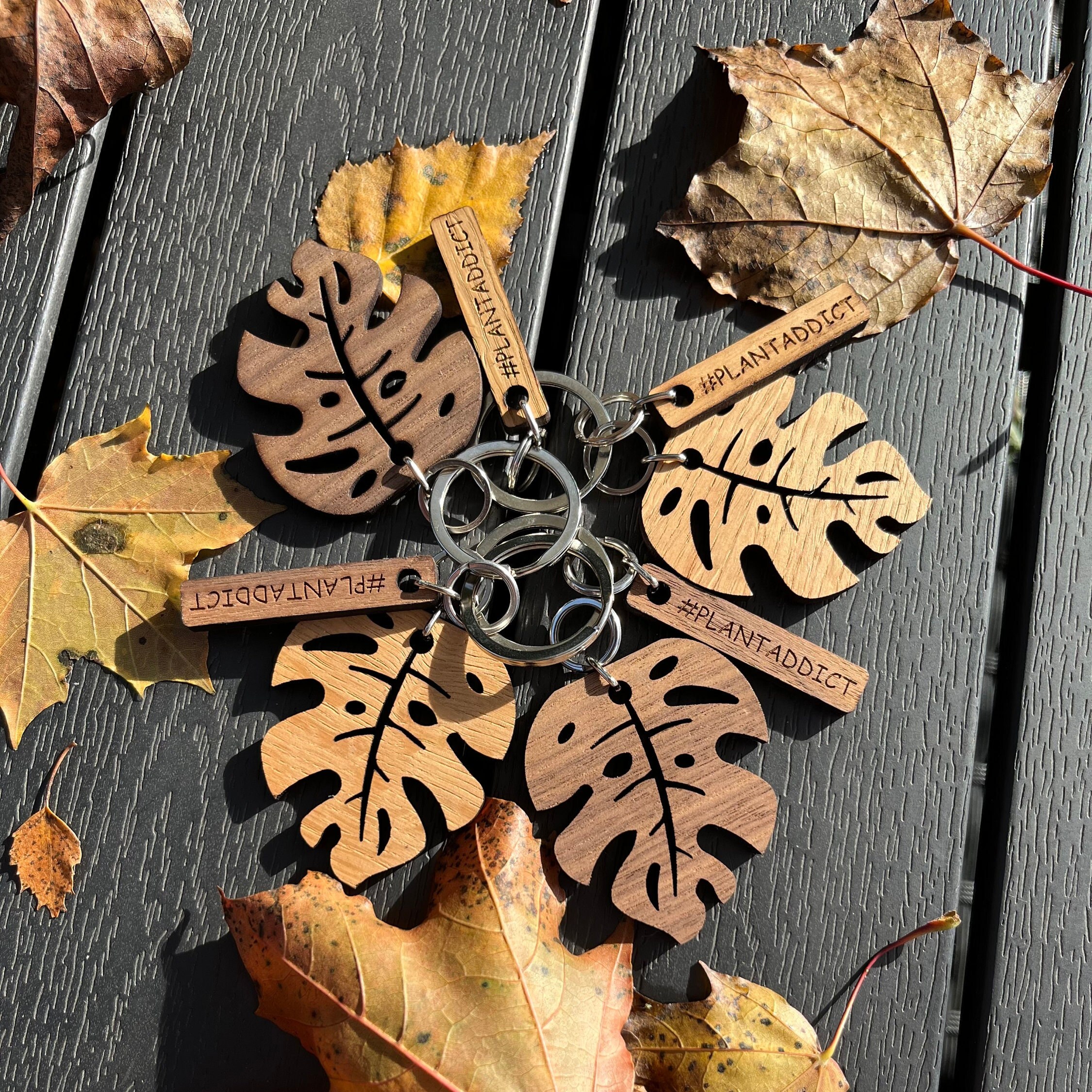 Gorgeous Monstera Leaf Key Ring | Plant Addict| Laser Cut Key Chain ...