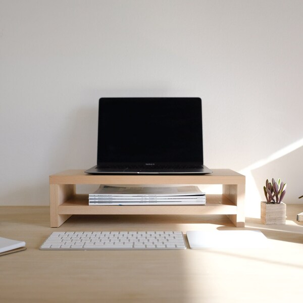 Wood Monitor Stand - Etsy