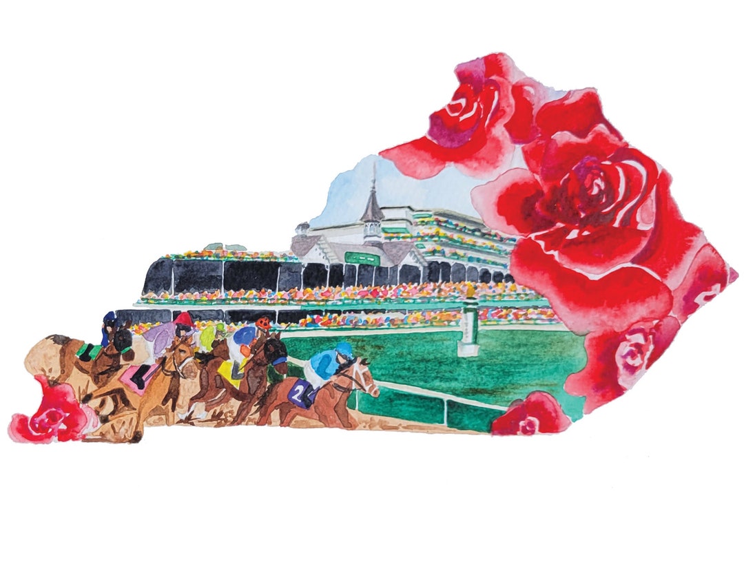 Racing and Roses Art Print 8x10i Inches, a Reproduction of an Original ...