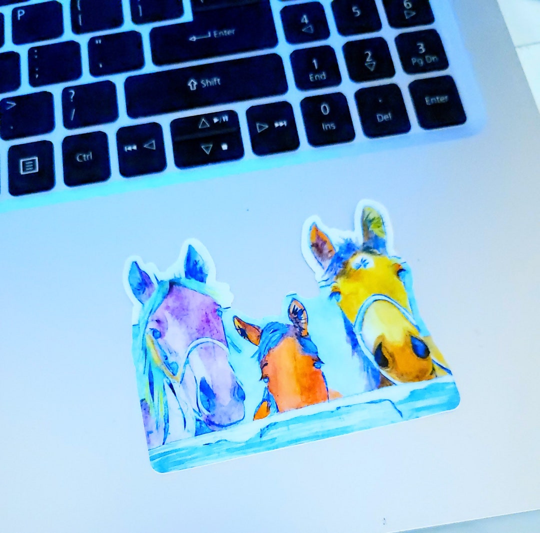 Bluegrass Fed Sticker- Pop Art Horse Sticker, Laptop Sticker, Water ...
