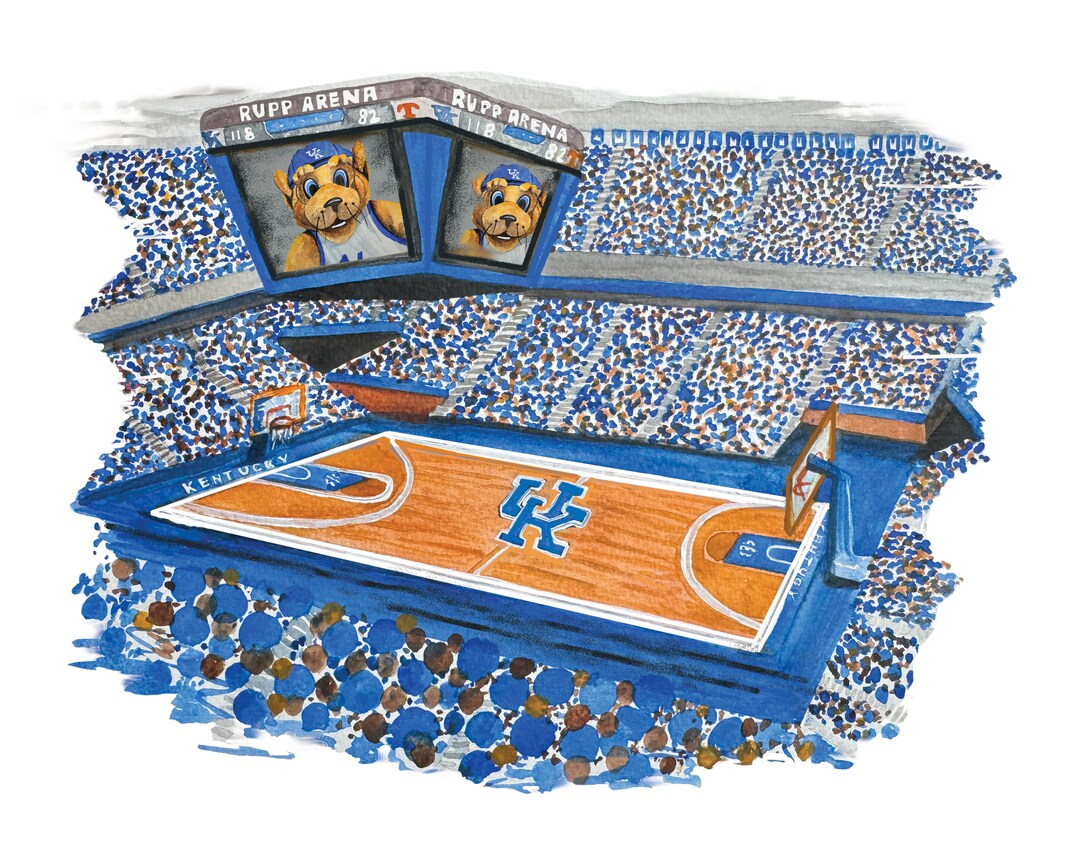 Big Blue Madness Art Print 8x10 In., Rupp Arena, Kentucky Wildcats ...