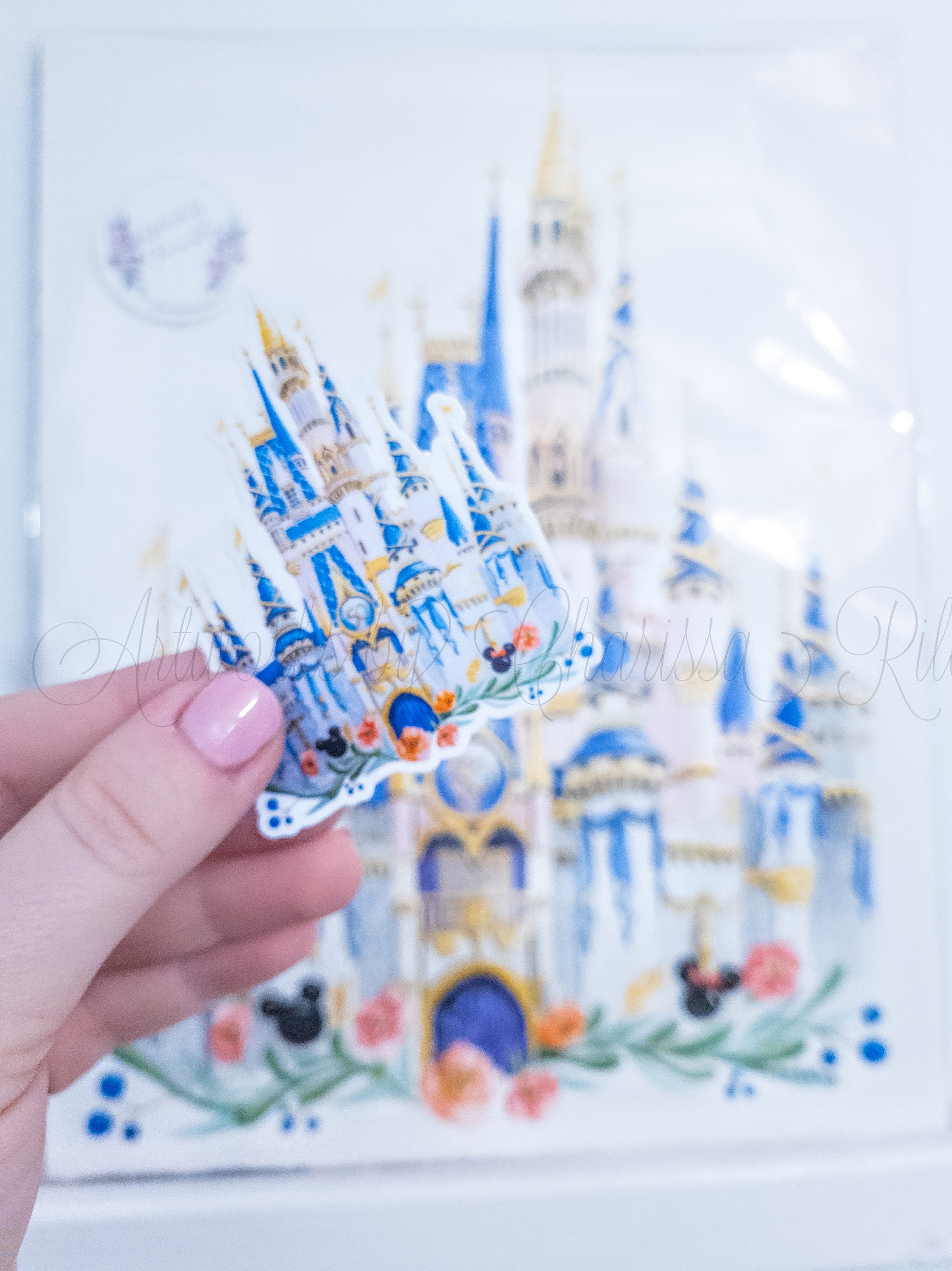 Cinderella's Castle Sticker, 50th Anniversary Walt Disney World Castle ...