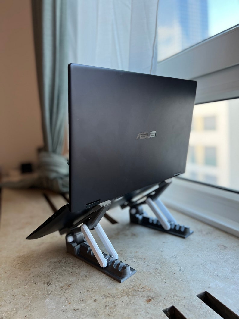 Laptop Stand - 3D Printed, Adjustable, Portable 11” - 17” (inches) - Etsy