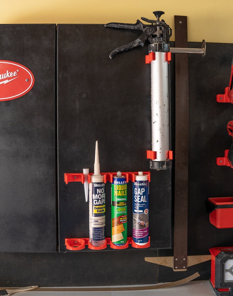Caulk/silicone Tube and Gun Holders 3D Printed Handy Wall-mounted ...