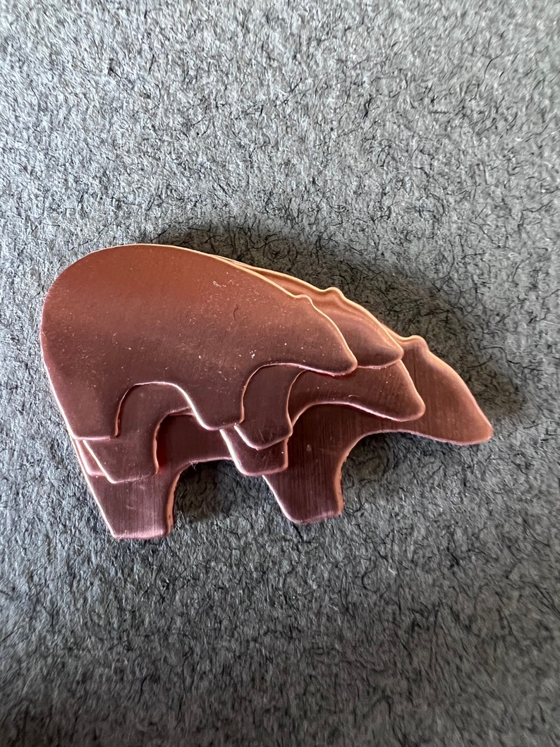 Large Bear Copper Blanks, 24 or 26 Gauge, Available in 4 Sizes - Etsy