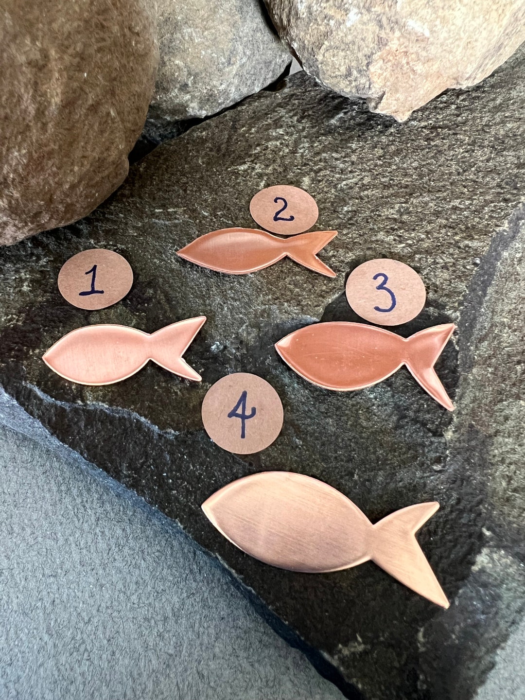 Glub Glub NEW Fish Copper Blank, 4 Sizes, Jewelry Findings, Enamel ...