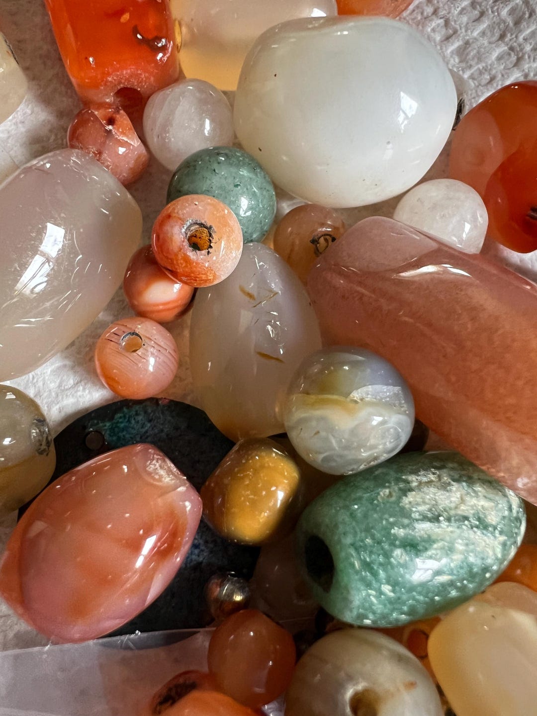 BENCH CLEAN OFF! Stones and Handmade Enamel Pendants, Over 50 Pieces ...