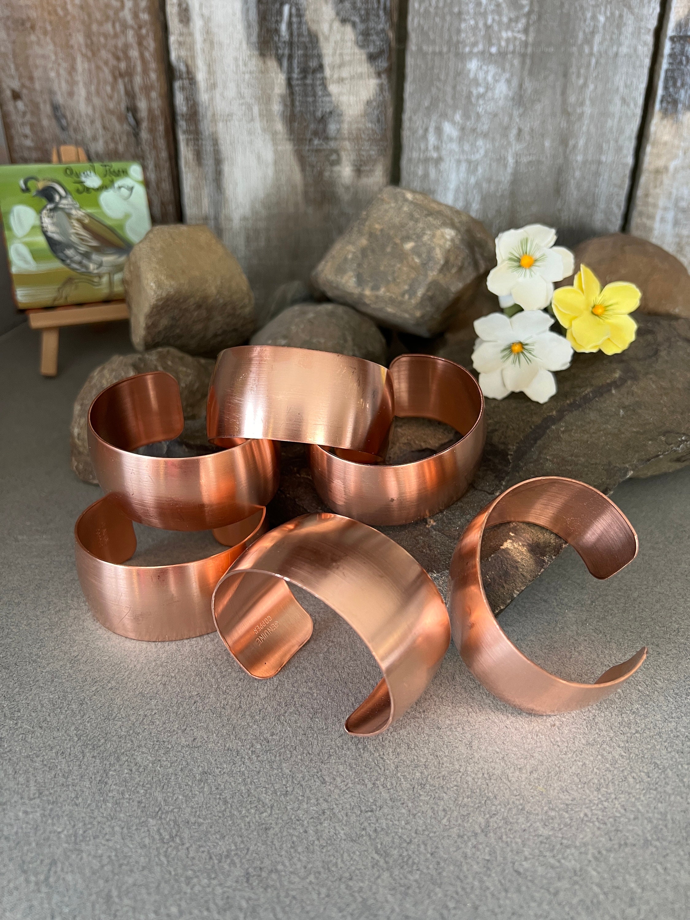 RESTOCKED! Domed Raw Copper Cuff Blanks: DIY Jewelry Making (1 1/8 X 6 ...