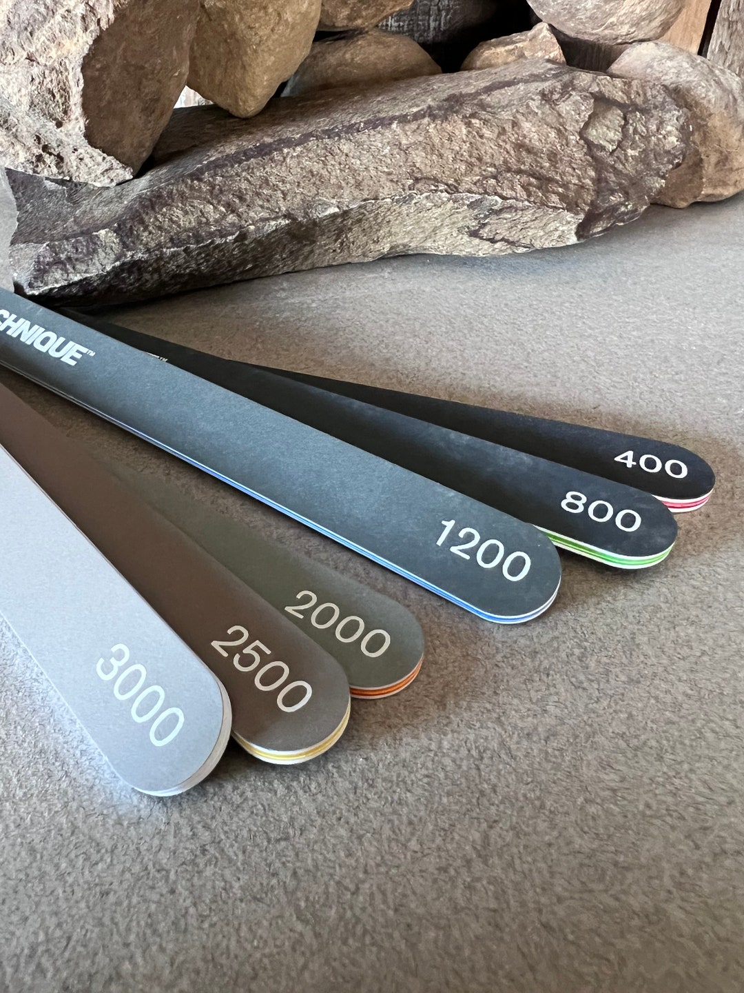 NEW 6 PACK Assorted Grit Hand Files, 400, 800, 1200, 2000, 2500, 3000 ...