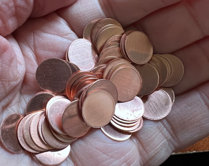 Scratch and Dent Copper Disks: 1/2 Inch Jewelry Findings (10 or 50 ...