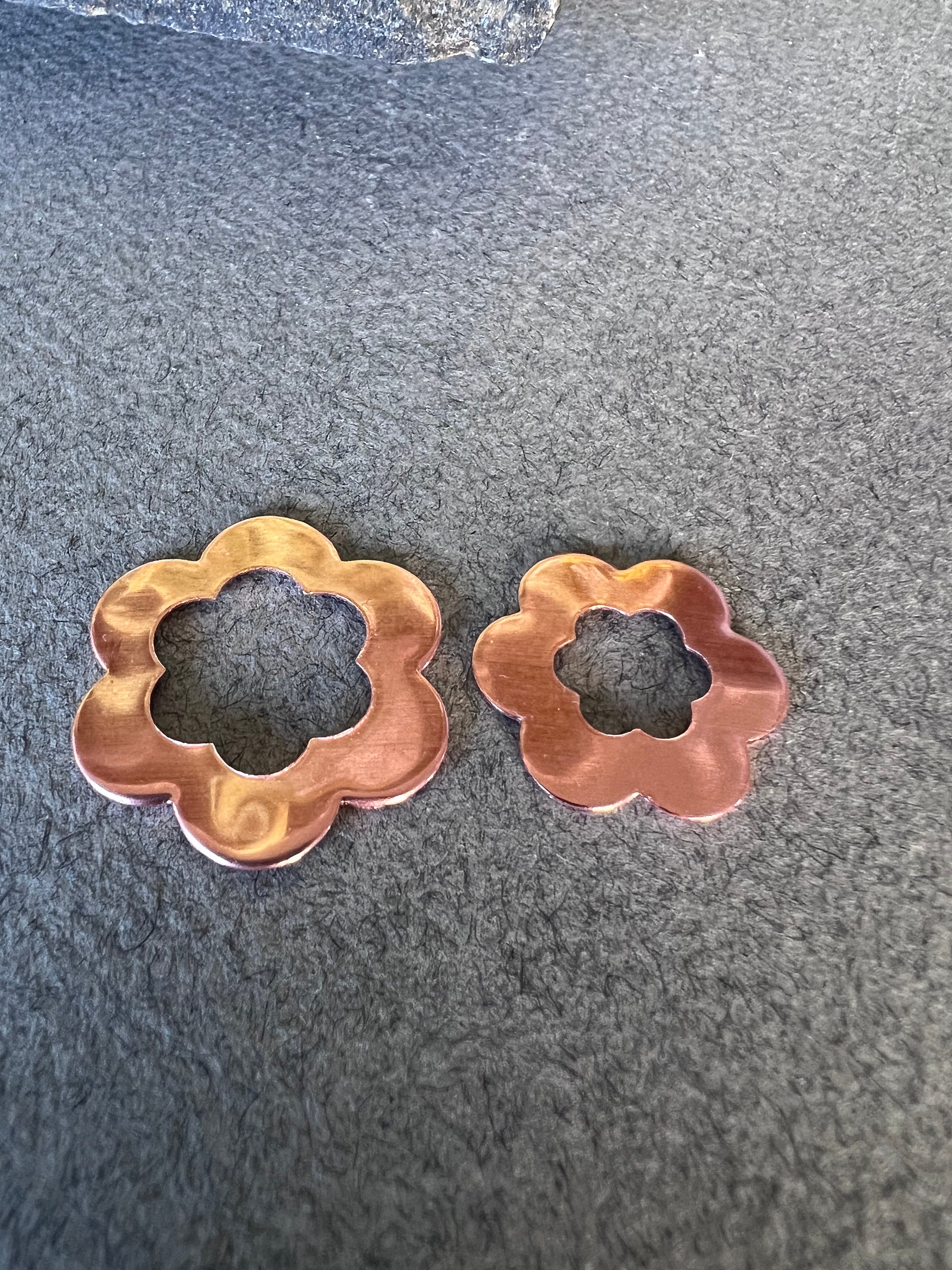 12 Count or 20 Count PACKS 6-petal Flower Copper Blank - Etsy