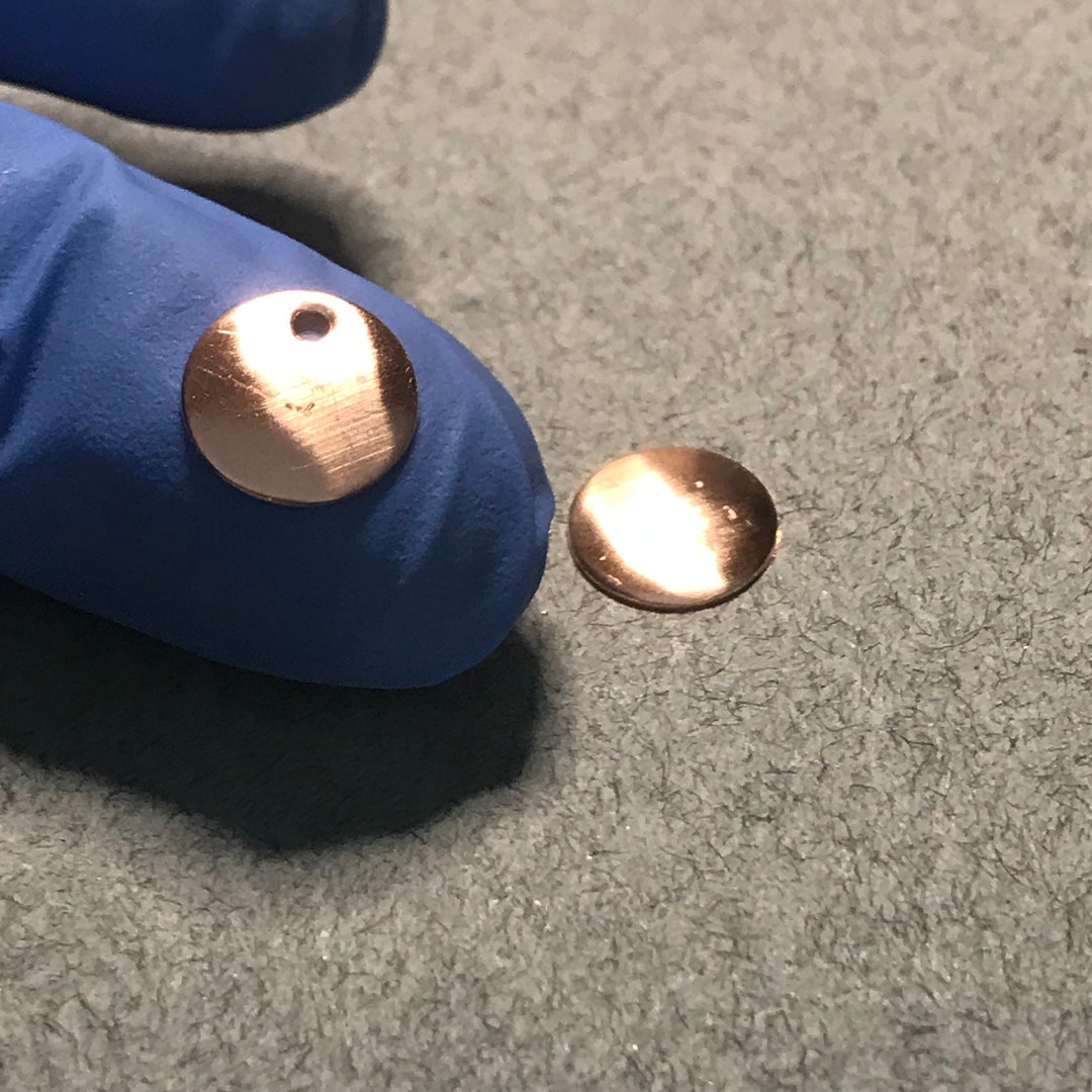 SIZE 1 Small 3/8 Inch Copper Disk Blank, Hand Cut, Raw Copper, Crafts ...