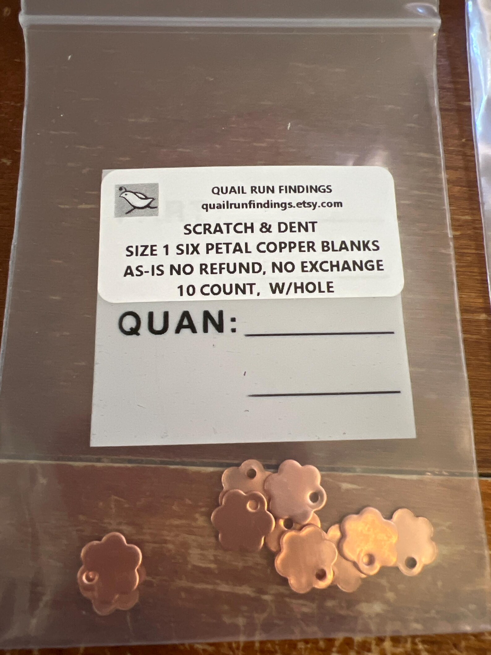 SCRATCH & DENT Solid Copper Flower Blank: Enameling Jewelry Findings ...
