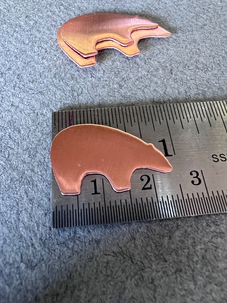 Large Bear Copper Blanks, 24 or 26 Gauge, Available in 4 Sizes - Etsy