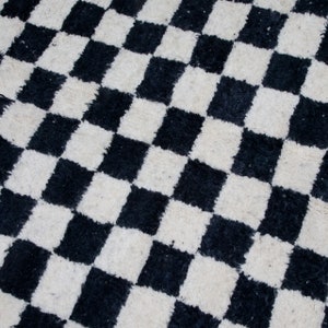 Black and White Checkered Rug Moroccan Checkered Rug White and Black ...