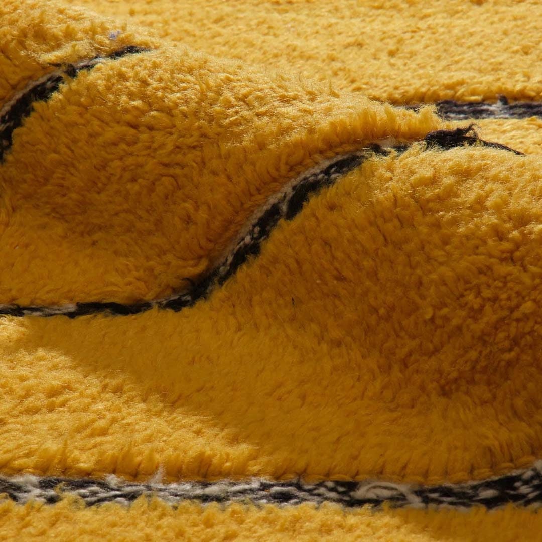 Handwoven Yellow Moroccan Rug Traditional Yellow Berber Rug With Unique ...
