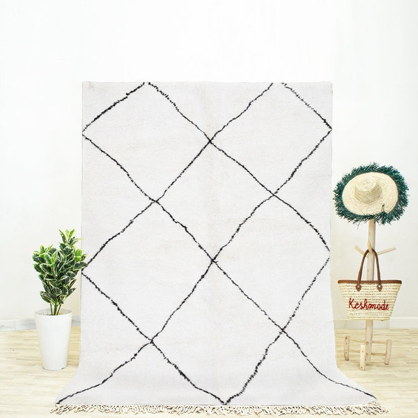 Black and White Diamond Rug - Etsy