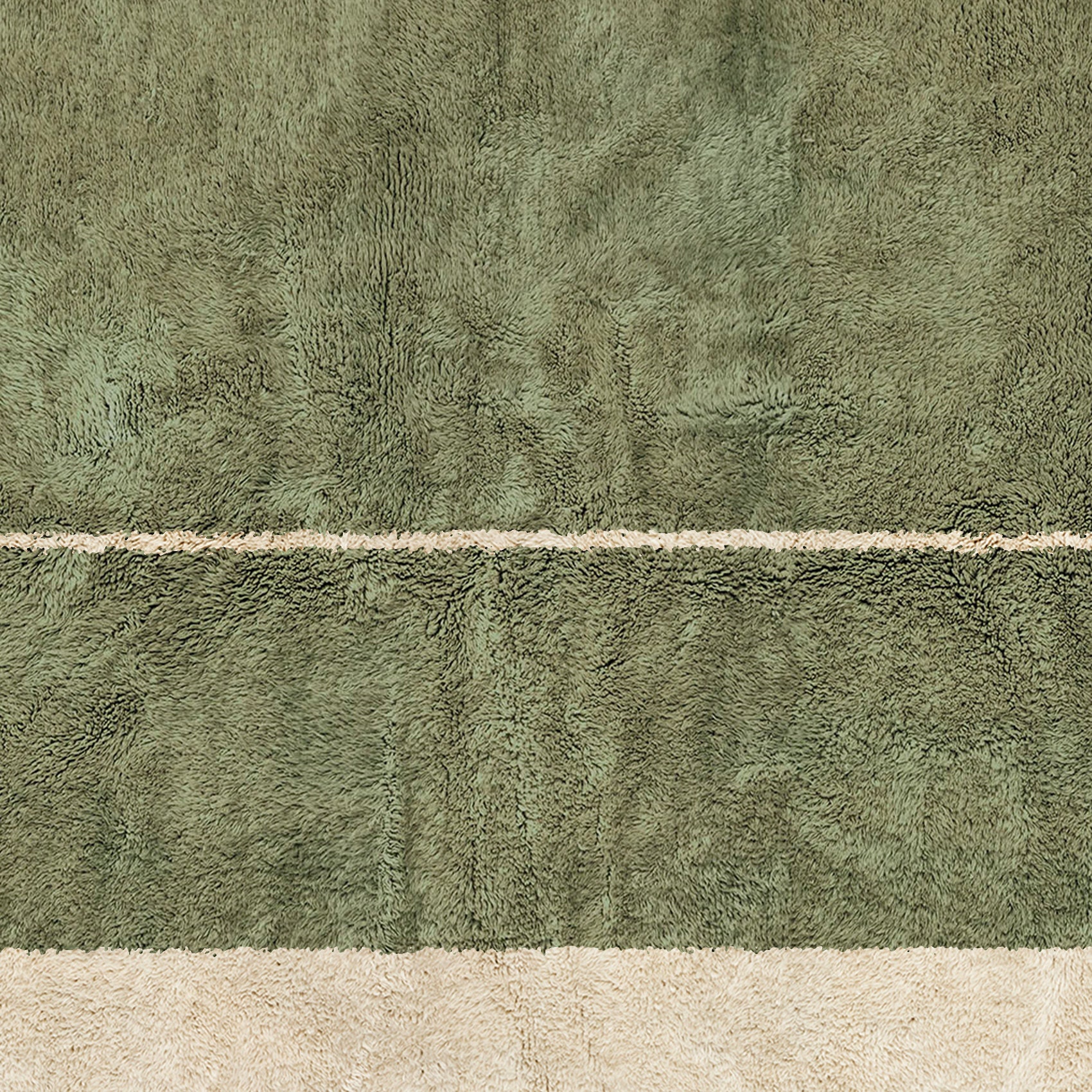 Green Abstract Rug With Mid Century Modern Rug Pattern Handmade of ...