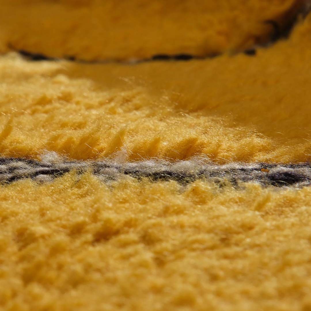 Handwoven Yellow Moroccan Rug Traditional Yellow Berber Rug With Unique ...