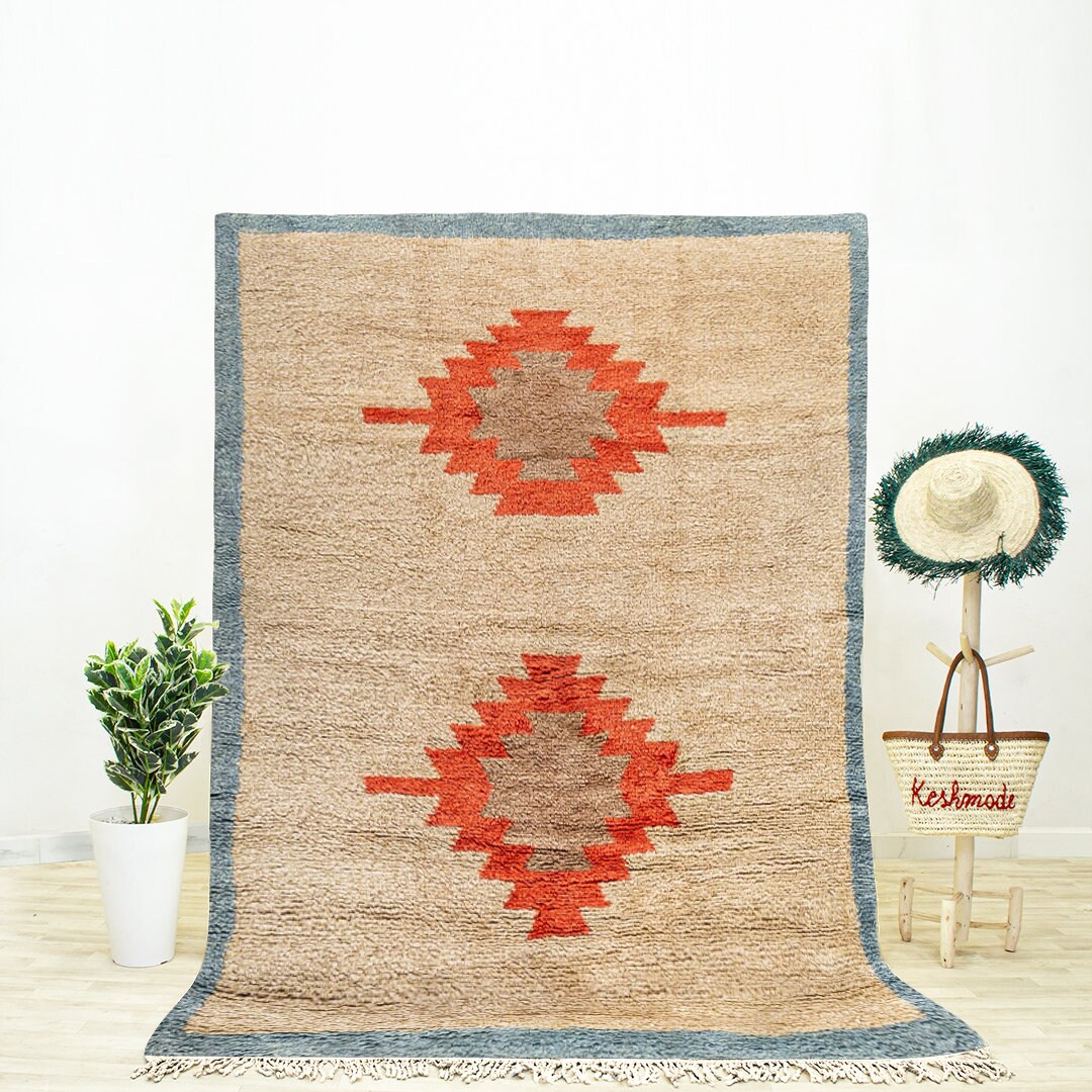 Authentic Moroccan Berber Rug - Handmade Colorful Beni Ourain Rug for a ...