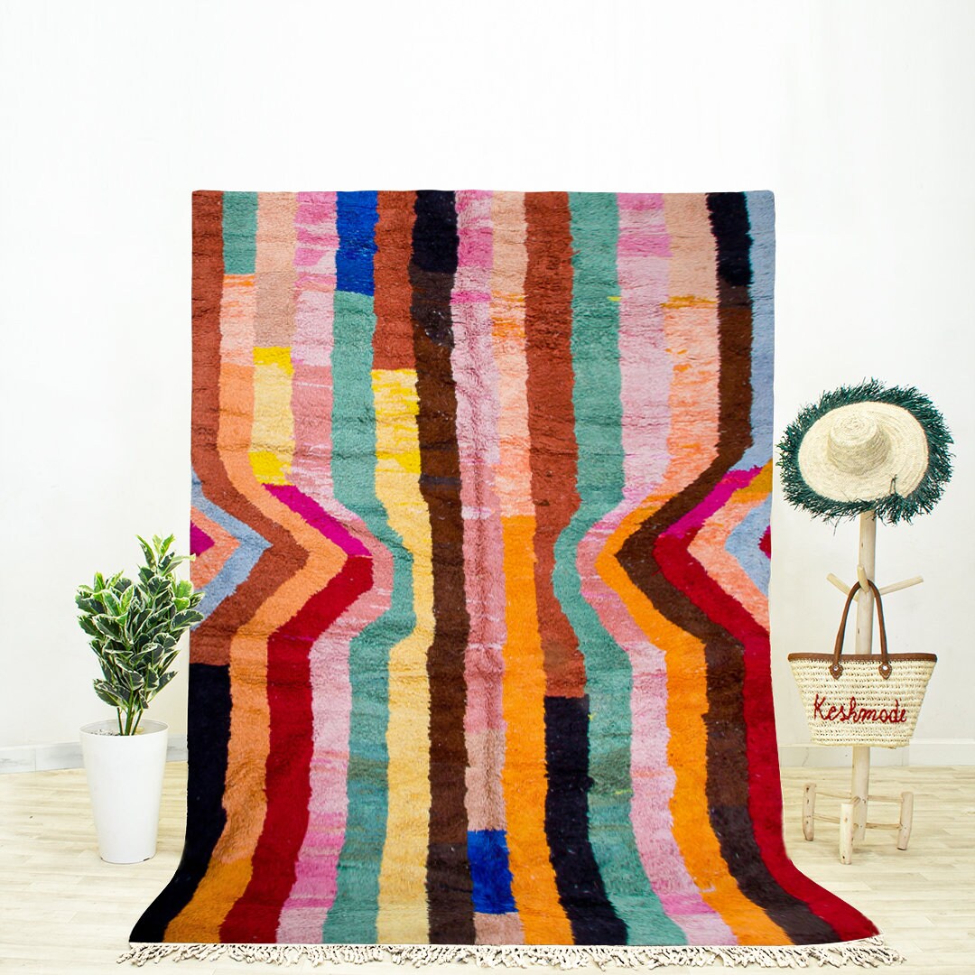 Colorful Moroccan Rug Colorful Abstract Rug Colorful Area Rug 8x10 ...
