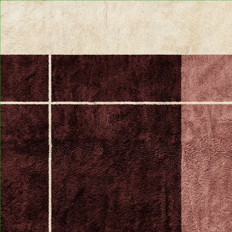 Brown Abstract Rug is a Handwoven Moroccan Shag Rug for Living Room ...