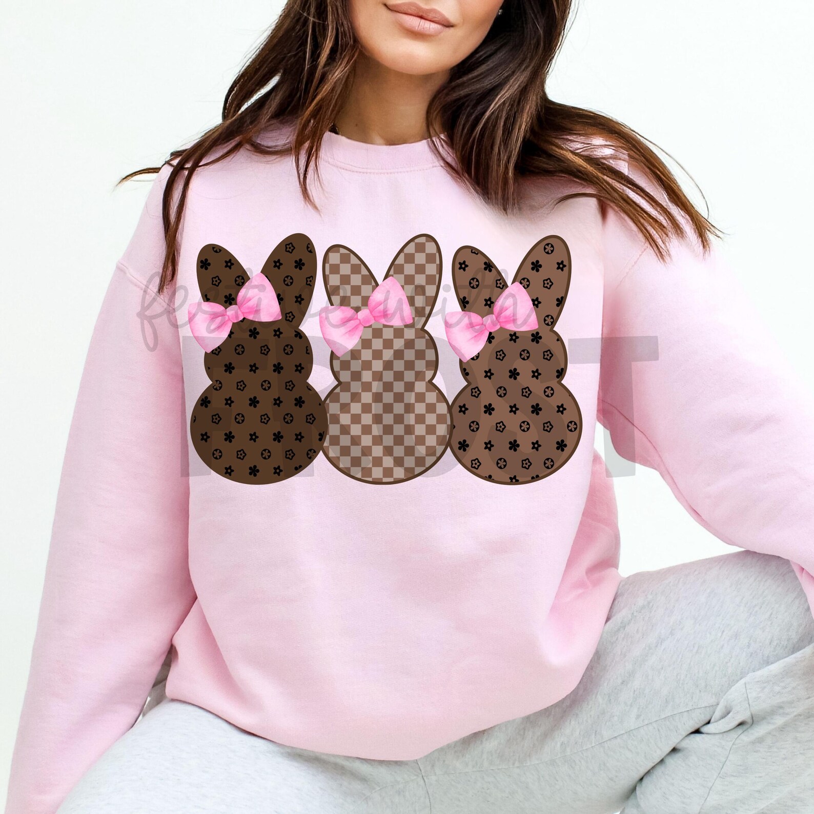 Peeps Clipart Happy Easter Bunny Png for Sublimation DTF Commercial Use ...