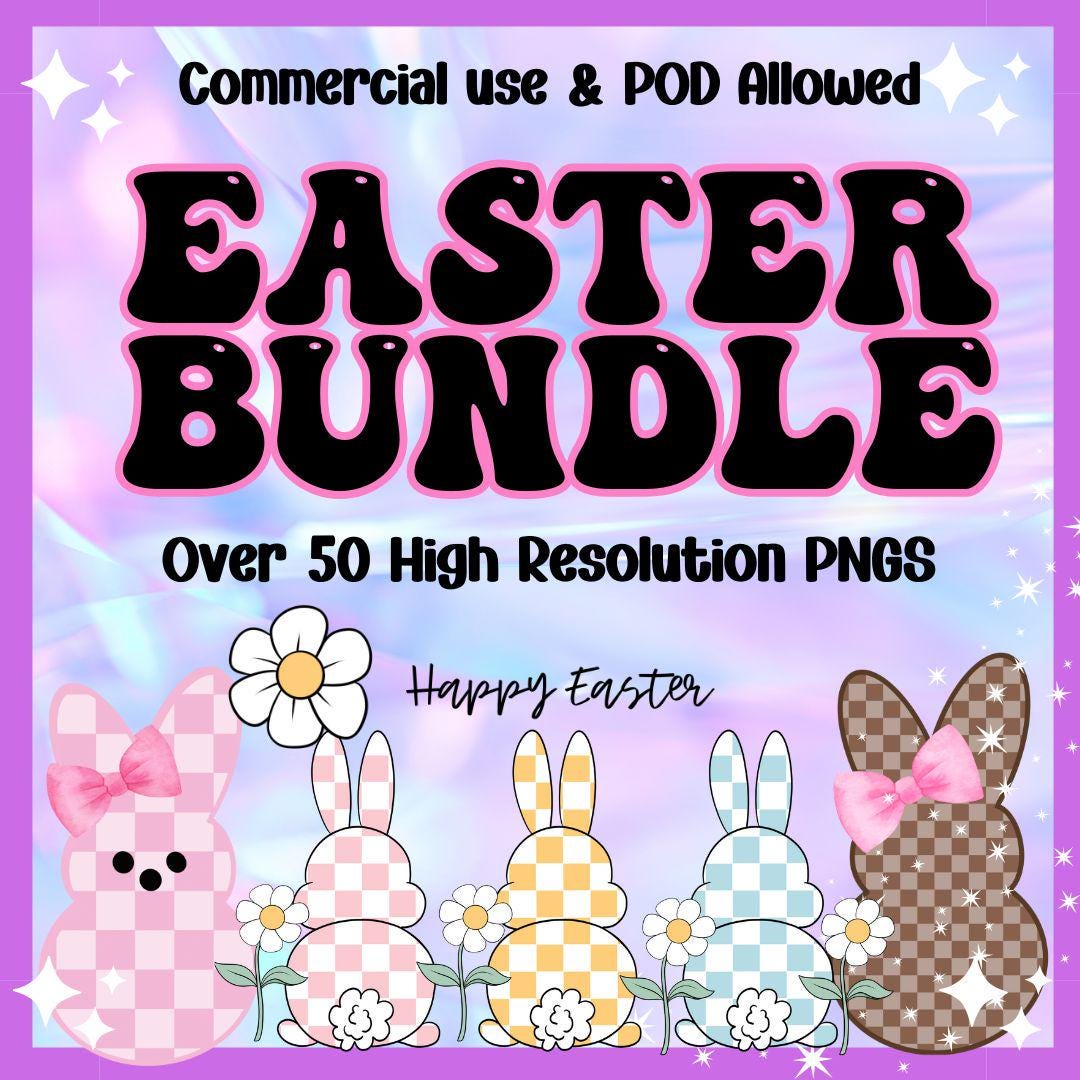 Easter PNG Bundle Happy Easter Bunny Png Kids Easter Png Trendy Tshirt Design Bunnies He is ...