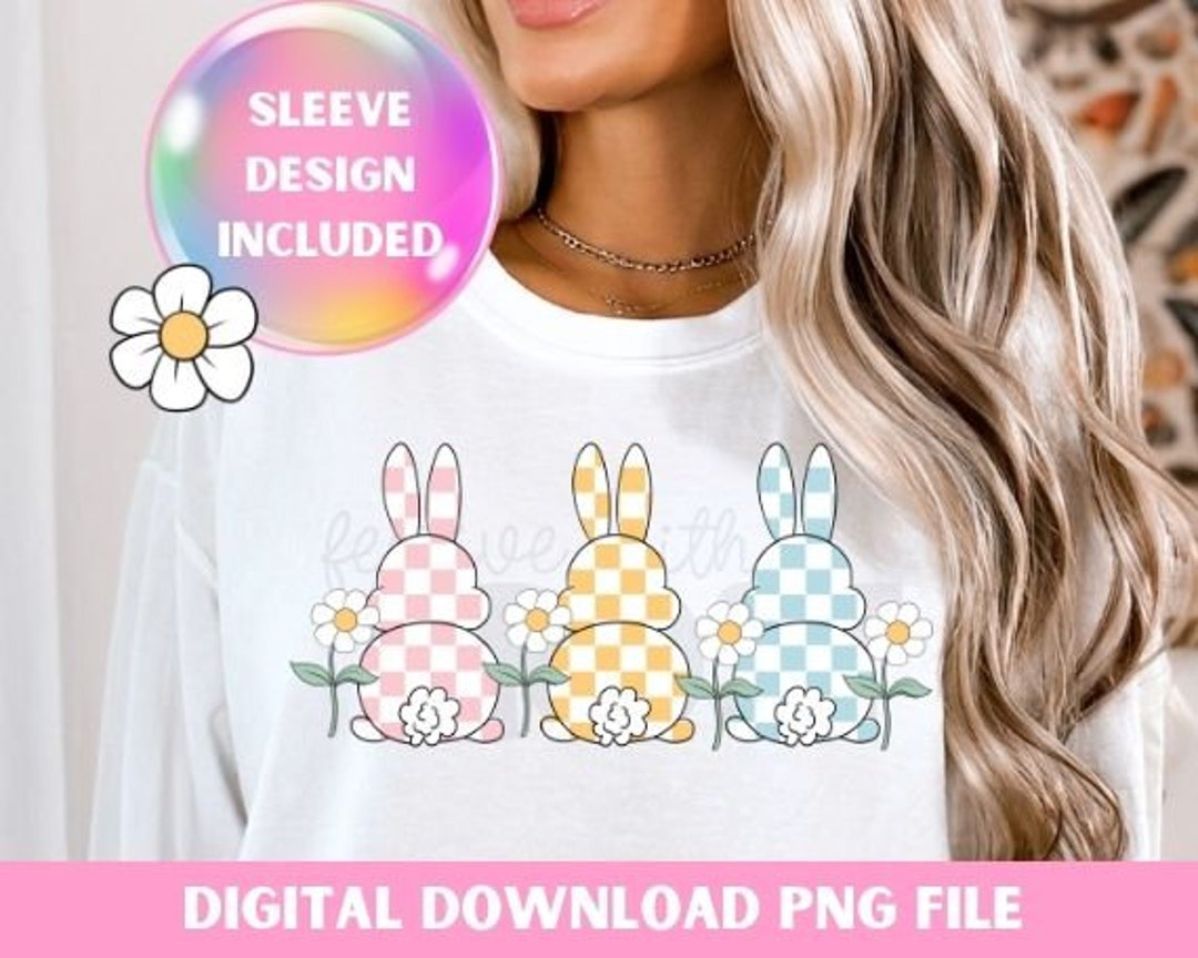 Retro Easter Bunny PNG for Sublimation Designs Groovy Easter PNG for ...