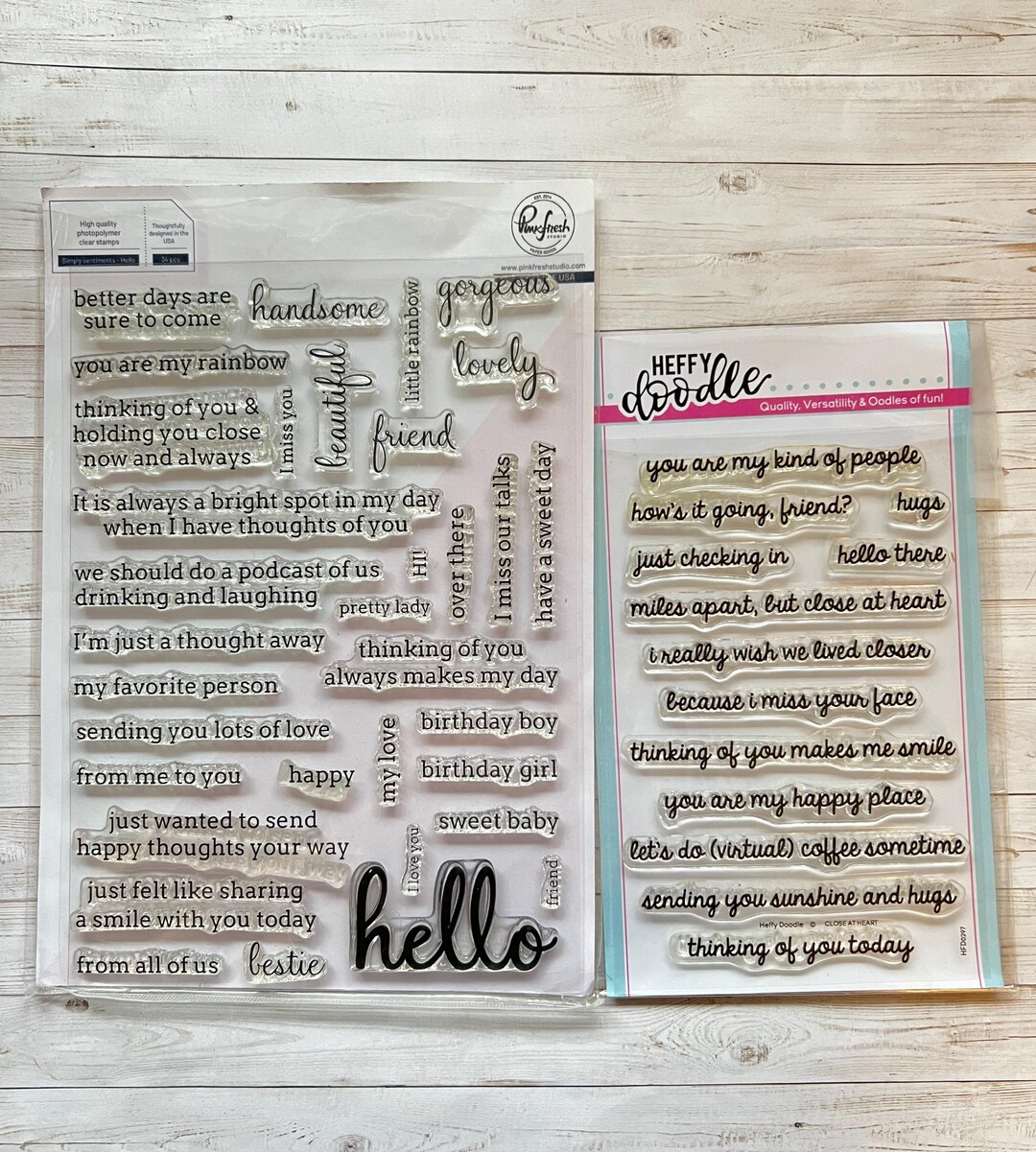 DESTASH - Assorted Stamps Sentiment Stamp Sets (YOUR CHOICE) - Etsy