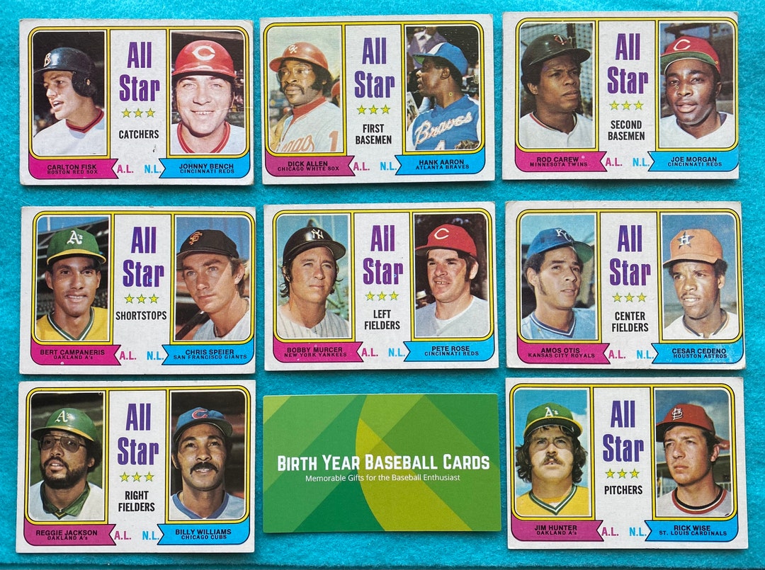 1974 Topps All Star Card Set | Set of 1974 Topps Baseball All Star ...