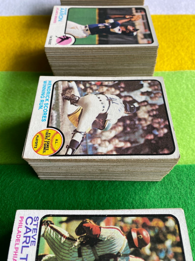1973 Topps Baseball Cards Partial Set Large 1973 Topps Starter Set For 