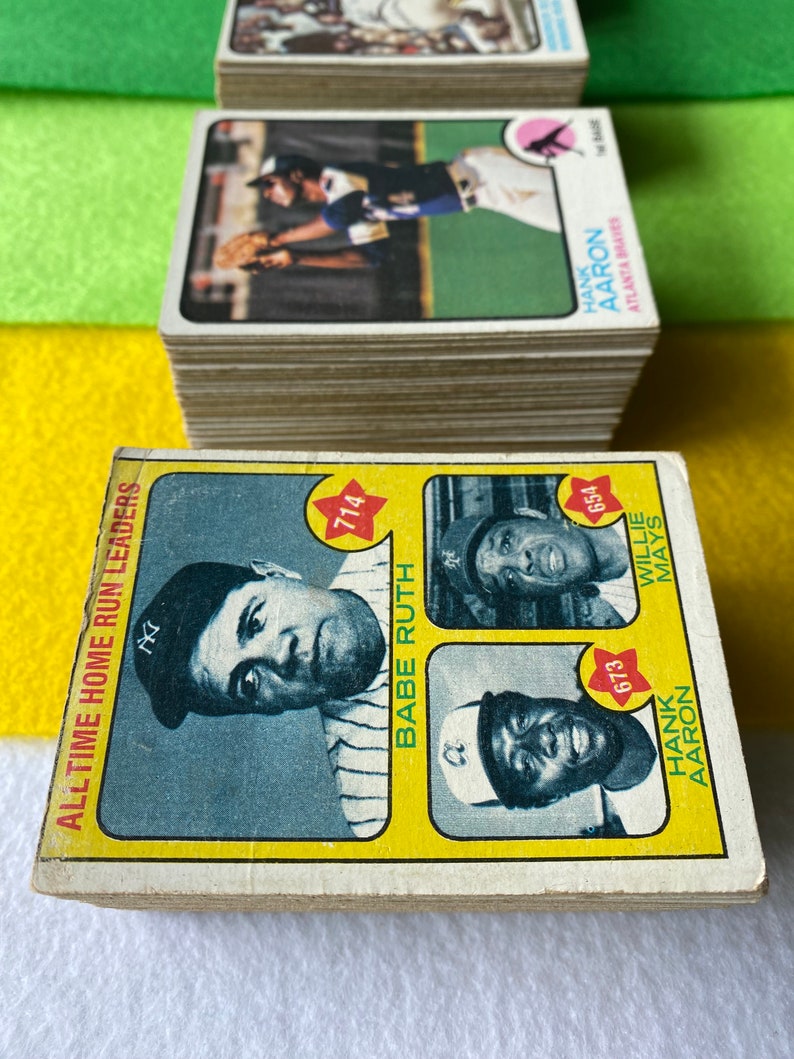 1973 Topps Baseball Cards Partial Set Large 1973 Topps Starter Set For 